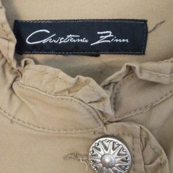 Christina Zinn | Jackets & Coats | Christina Zinn Tan Canvas Jacket ...